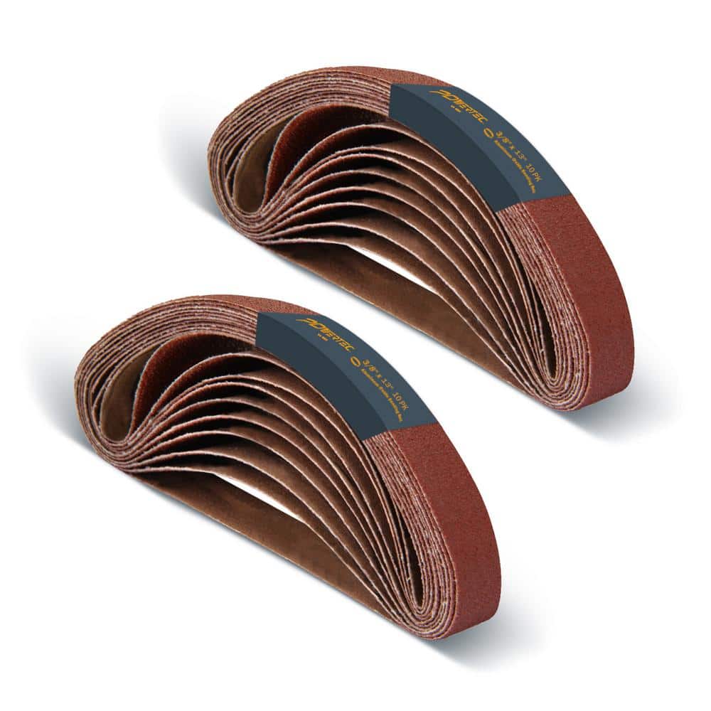 ‎POWERTEC 3/8 x 13 in. Sanding Belts, 60 Grit Belt Sander Sanding Belt ...