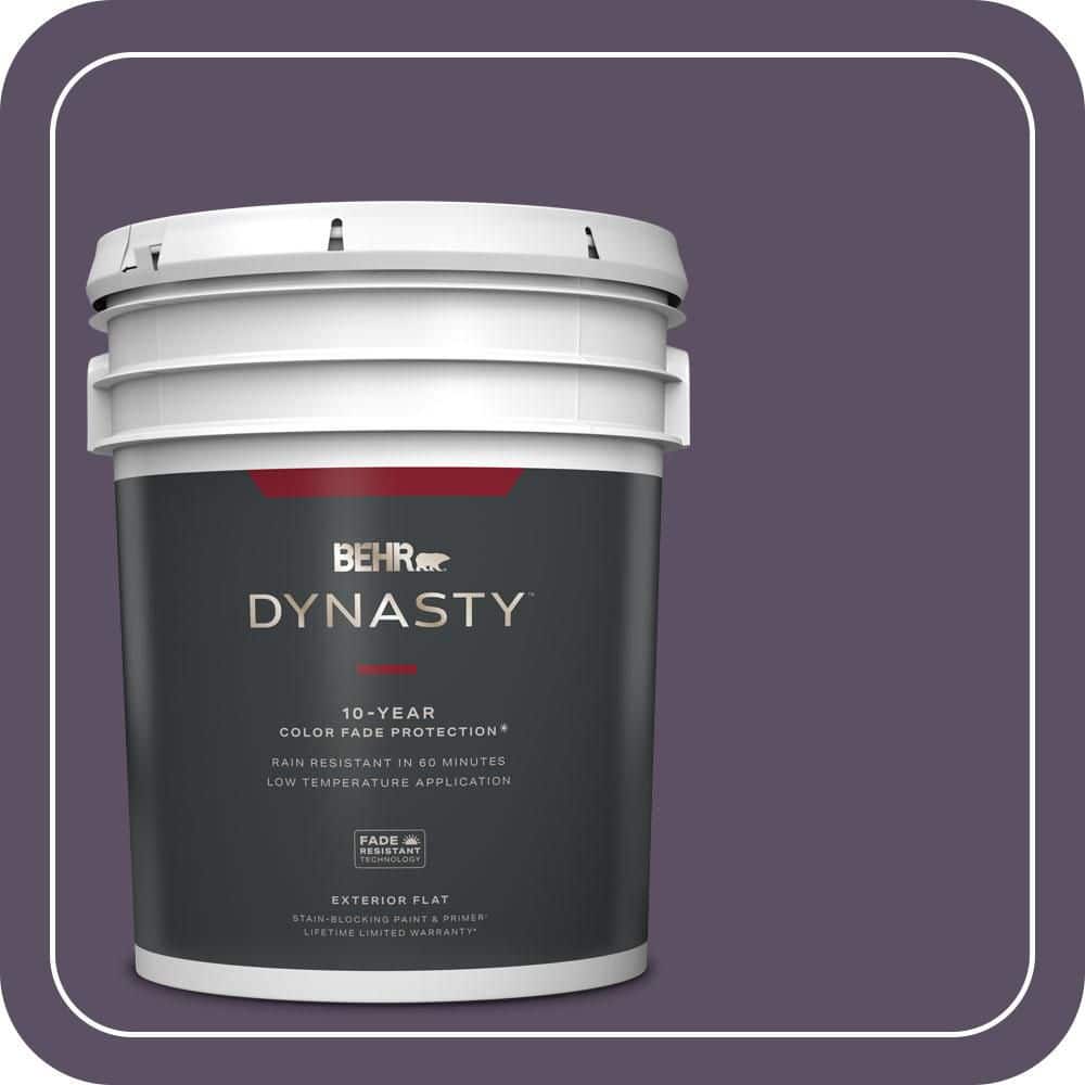 BEHR DYNASTY 5 gal. #660F-7 Napa Grape Flat Exterior Stain-Blocking ...