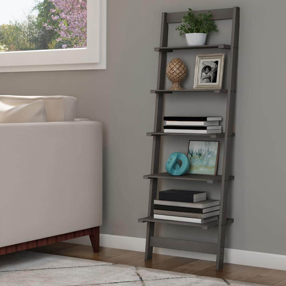 Reviews for Lavish Home 50 in. Narrow Leaning Ladder Bookshelf, 5-Tier ...