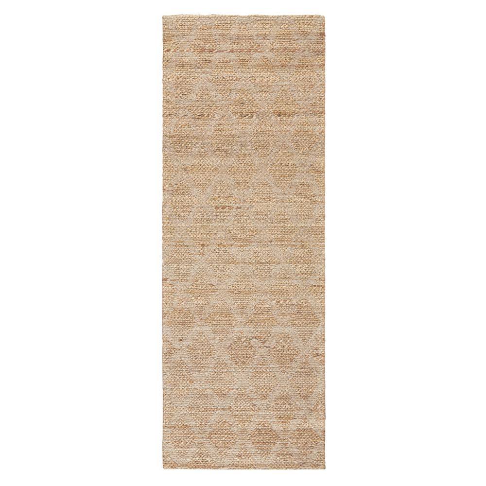 TOWN & COUNTRY LIVING Sol Diamond Ivory 2.5 ft. x 7 ft. Hand Knotted ...