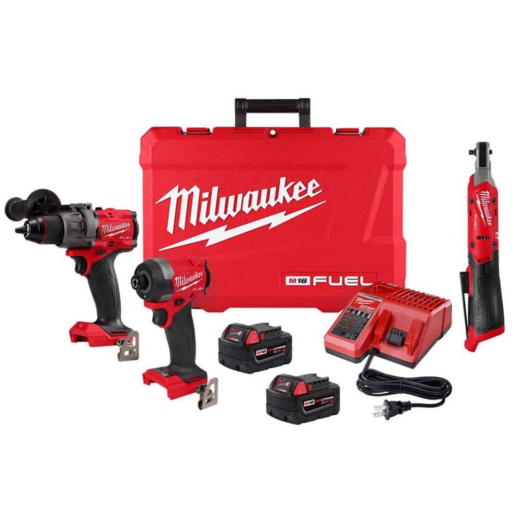 Milwaukee M18 FUEL 18V Lithium-Ion Brushless Cordless Hammer Drill and ...