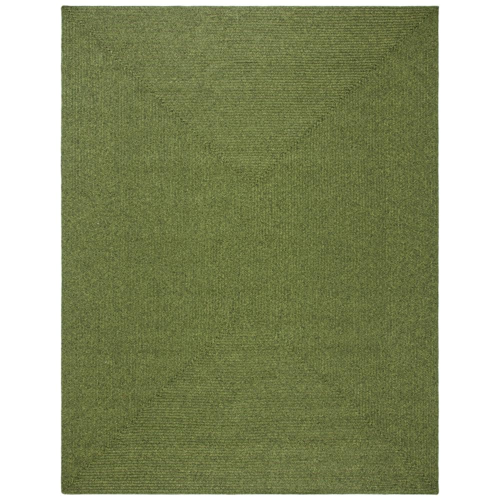 SAFAVIEH Braided Green 8 ft. x 10 ft. Solid Area Rug BRD315A-8 - The ...