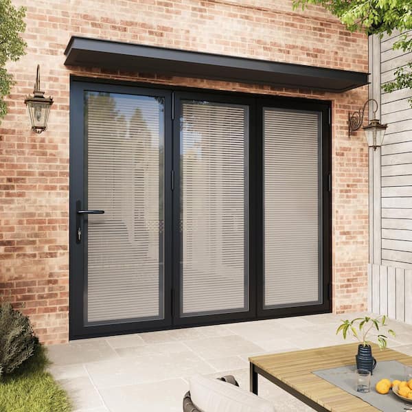 ARK DESIGN 96 in. x 80 in. Right Swing/Outswing Double Tempered Glass ...