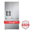 LG 26 cu. ft. Smart Counter-Depth MAX French Door Refrigerator with 4 ...