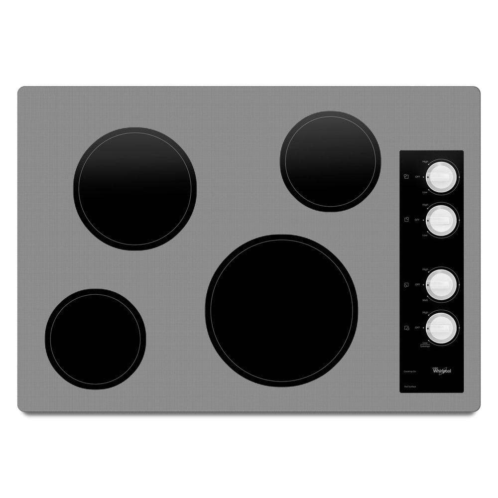 Whirlpool 30 in. Radiant Electric Cooktop in White with 4 Elements ...