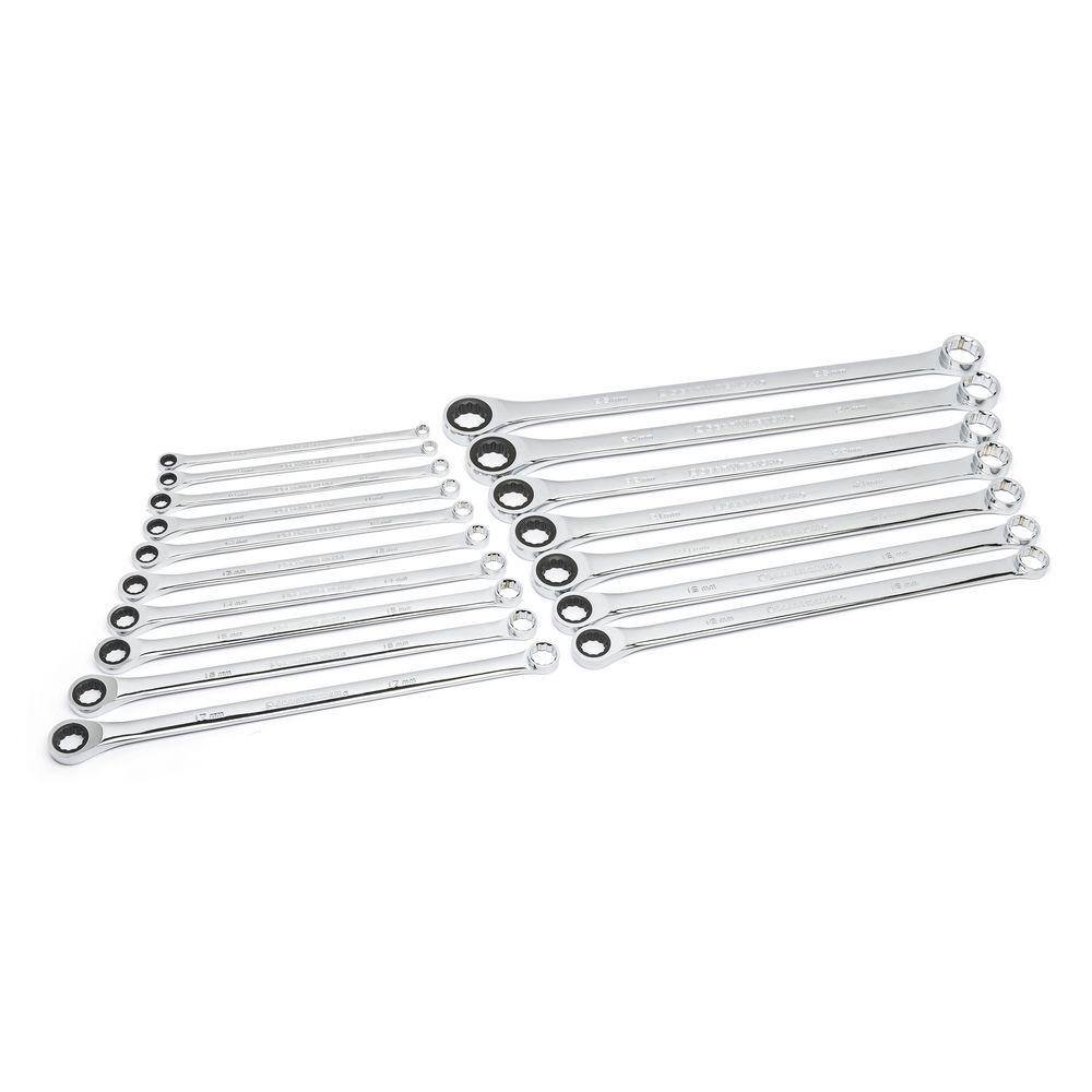 GEARWRENCH 72-Tooth 12-Point Metric XL GearBox Double Box Ratcheting ...