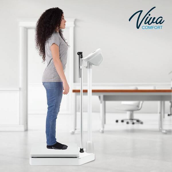 Digital Weight Scale With Height Rod VEVOR Medical Digital Scale ...