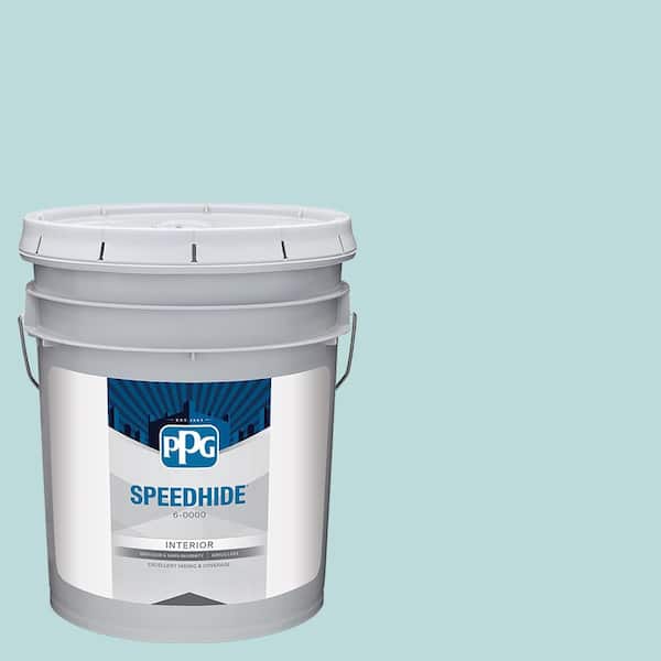 SPEEDHIDE 5 gal. PPG1147-3 Misty Aqua Satin Interior Paint PPG1147-3SH ...