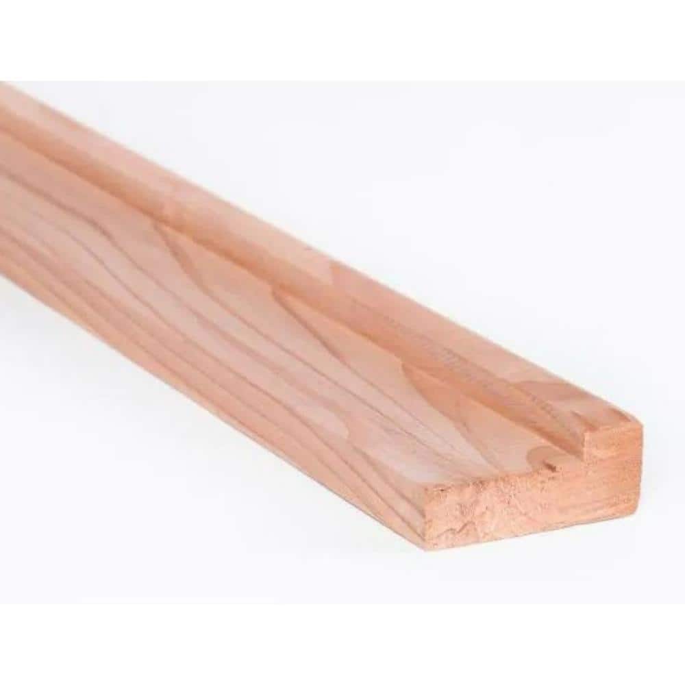 1-5/16 in. x 3-5/16 in. x 8 ft. Redwood L-Rail Fence Rail 20894-08 ...