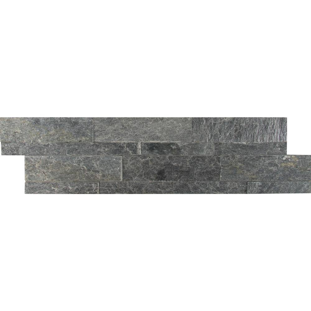 MSI Salvador Gray Ledger Panel 6 in. x 24 in. Natural Quartzite Wall ...