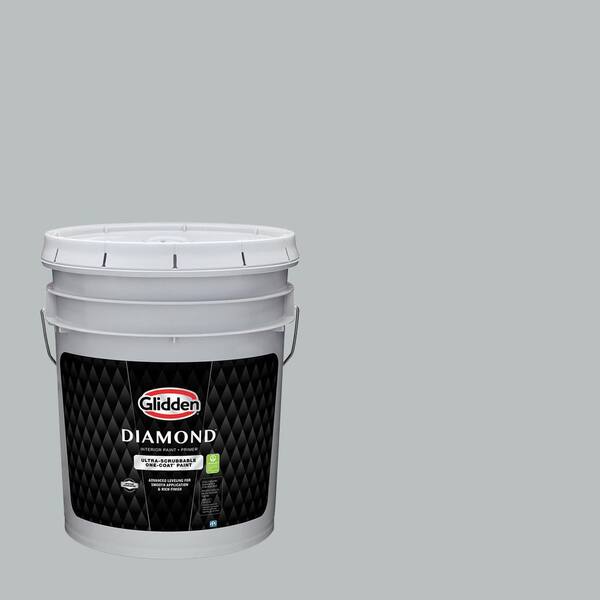 Glidden Diamond 5 gal. PPG1039-2 Maiden Mist Satin Interior Paint with ...