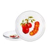 Golden Rabbit 10 in. Tomatoes Enamelware Pasta Plate Set of 4 TM04S4 ...
