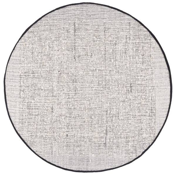 SAFAVIEH Natura Ivory/Black 6 ft. x 6 ft. Abstract Native American ...