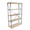 Litton Lane 72 in. 5 Shelves Wood Stationary Brown Shelving Unit 77597 ...
