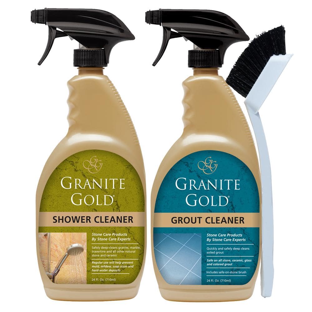 Granite Gold 24 oz. Multi-Surface Shower Cleaner and Grout Cleaner (2 ...