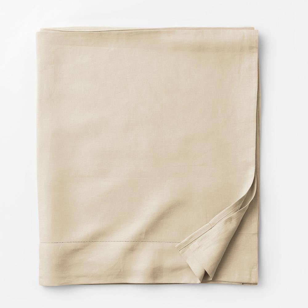 The Company Store Legends Hotel Parchment Solid Relaxed Linen Twin/Twin ...