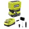 RYOBI ONE+ 18V Cordless High Pressure Inflator Kit with 2.0 Ah Battery ...