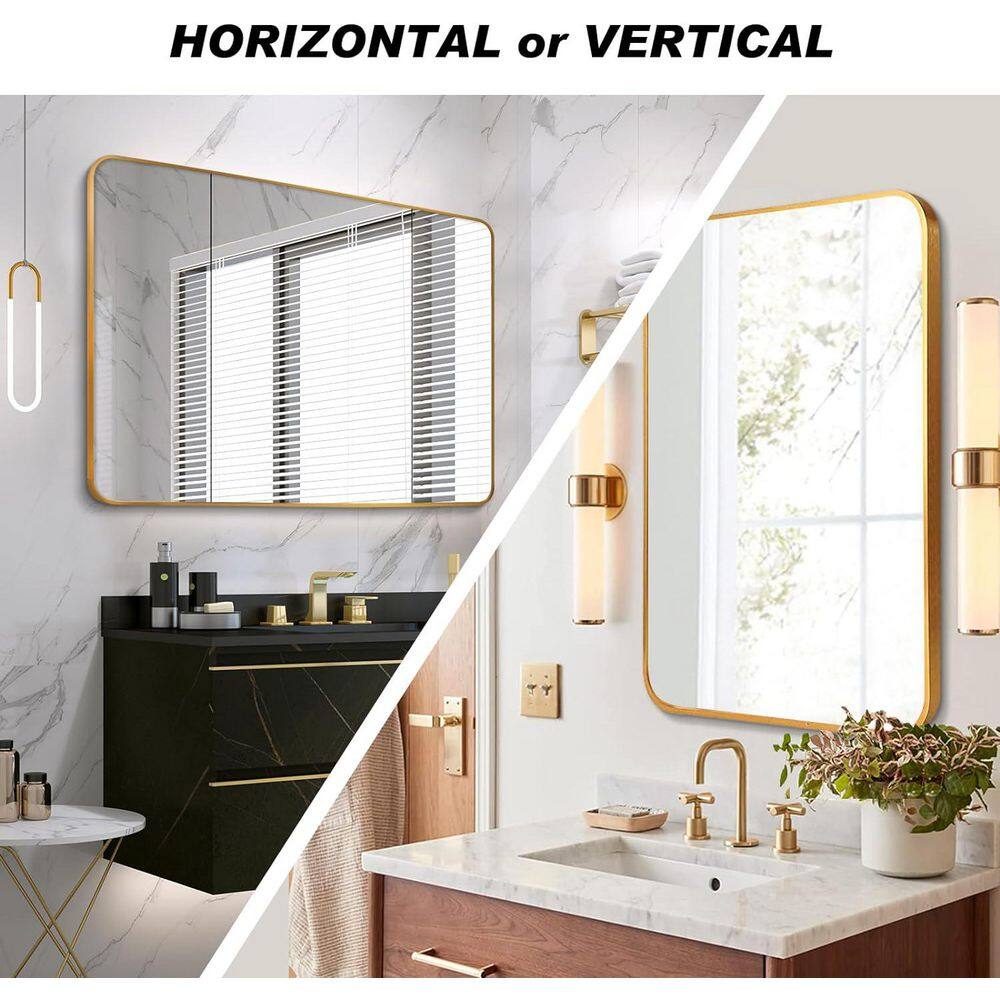 ECOCHIC SPACES INC Classic Gold 30 in. W x 40 in. H Rectangular ...