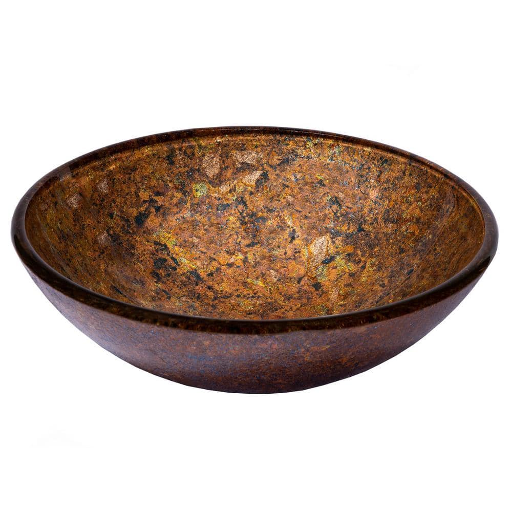 Eden Bath Multi-Colored Sparkling Glass Round Vessel Sink EB_GS82 - The ...