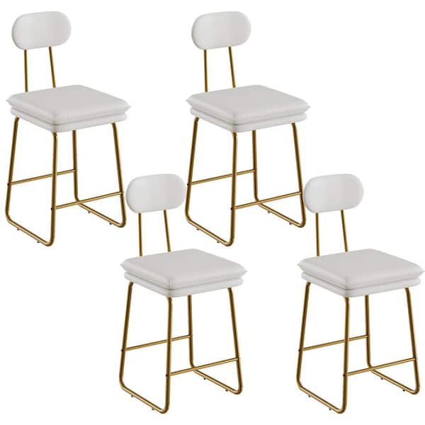 VECELO Counter Height Dining Chairs Set of 4 with Upholstered Seats ...