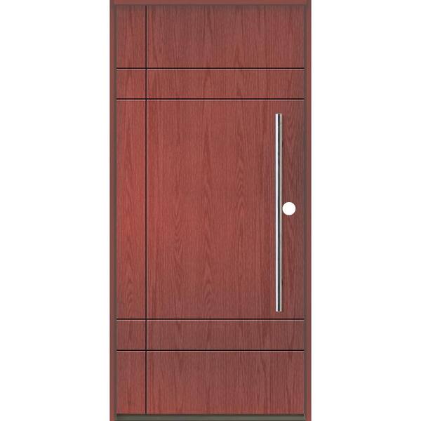 Krosswood Doors SUMMIT Modern Faux Pivot 36 in. x 79 in. Left-Hand ...