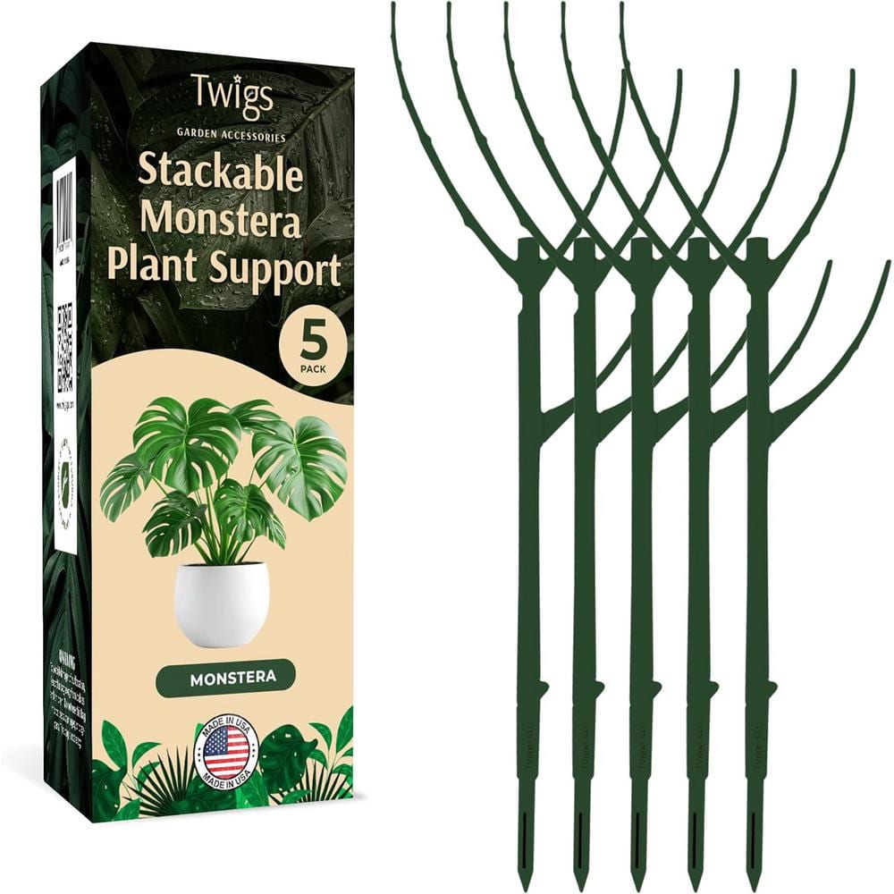 Primehome 5 Pack Stackable Monstera Plant Support, Moss Pole ...