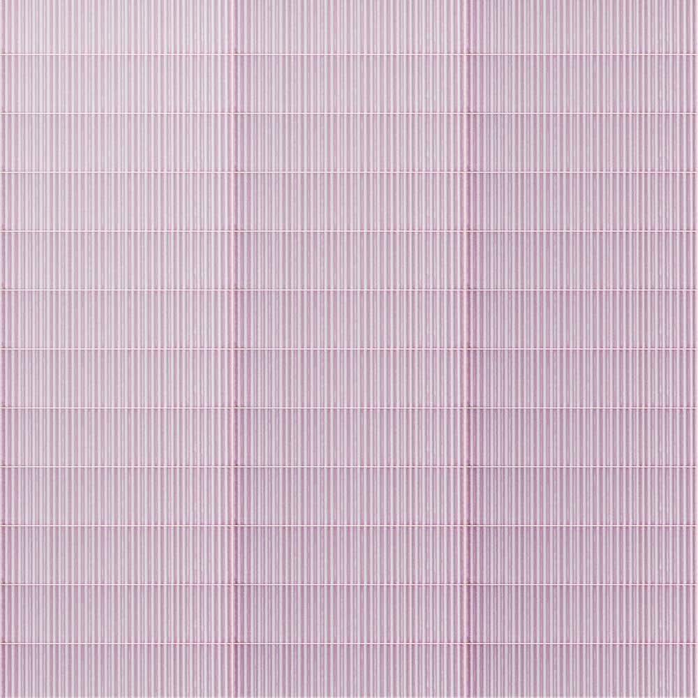 MOLOVO Soldeu Pink 11.81 in. x 2.95 in. Polished Ceramic Tile Sample SO ...
