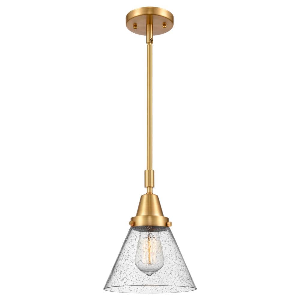 Innovations Cone 100-Watt 1-Light Satin Gold Standard Mini Pendant ...