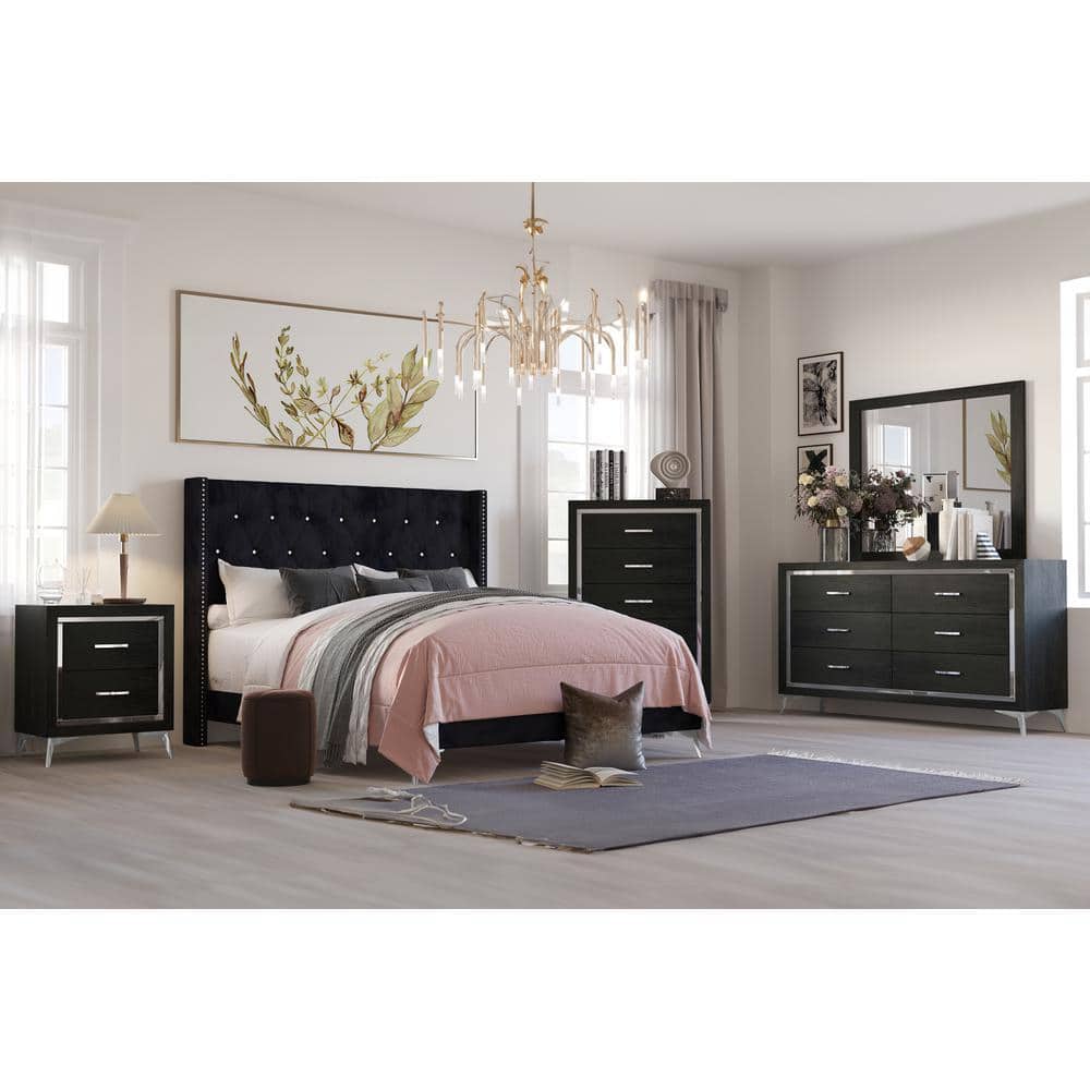 NEW CLASSIC HOME FURNISHINGS New Classic Furniture Huxley 5-Piece Black ...