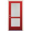 Builders Choice 36 in. x 80 in. Right-Hand/Inswing 2 Lite Satin Etch ...