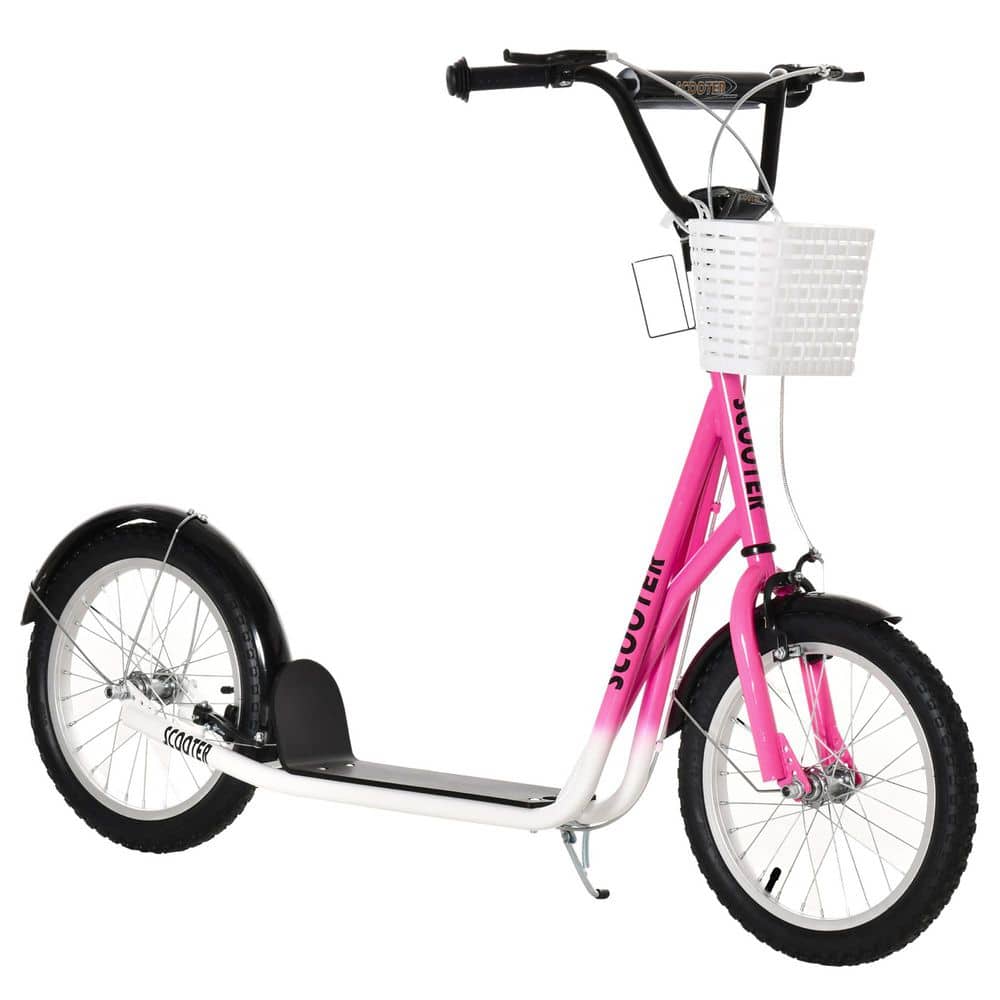 Sudzendf Rose Lightweight Durable Steel Frame Scooter with Big Wheels ...