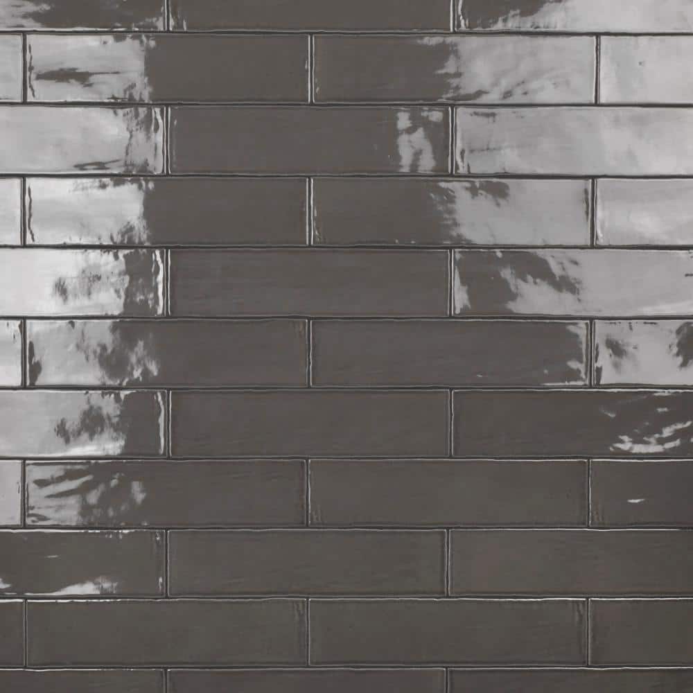 Merola Tile Chester Grafito 3 in. x 12 in. Ceramic Wall Tile (5.72 sq ...