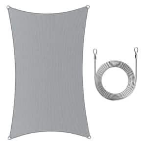 AMGO 20 ft. x 22 ft. Rectangle Pro Ring Sun Shade Sail with Rope-Green ...