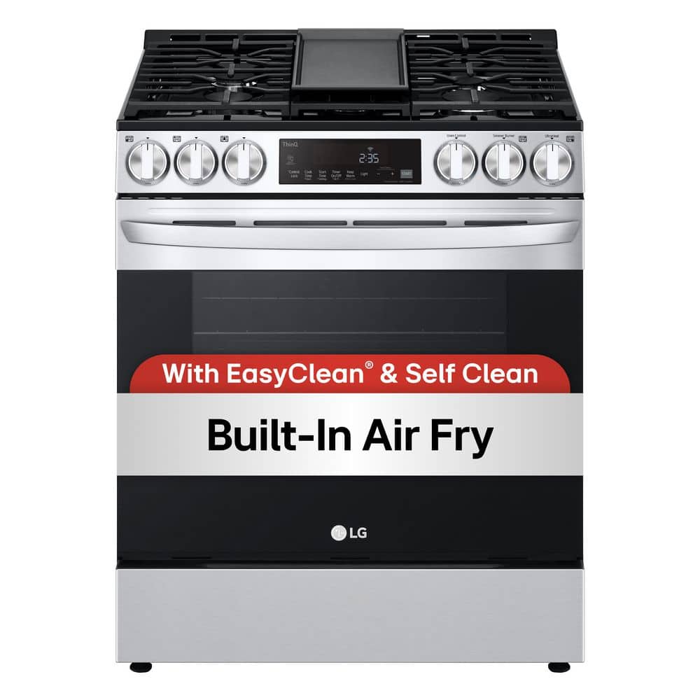 LG 30 in. 5.8 cu. ft. Slide in Smart Gas Range with 5 Burners in ...