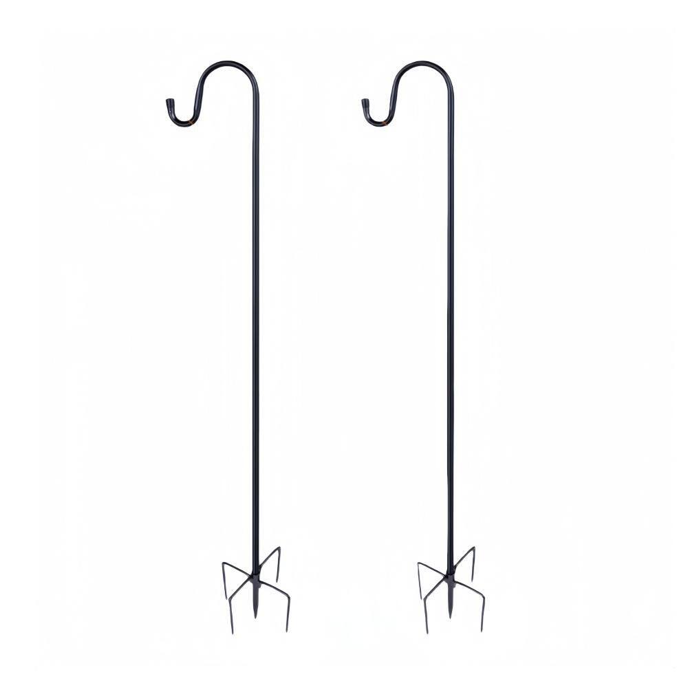 Augbeer 45 in. Heavy Duty Metal Shepherds Hook with 5 Prong Base and ...