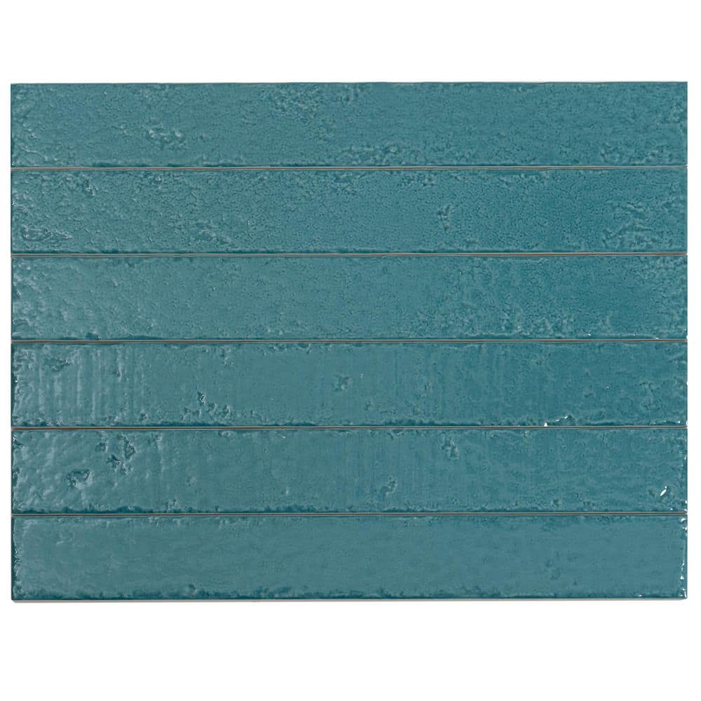 Reviews for Apollo Tile Valenza 2 in. x 16 in. Glossy Tropical Teal ...