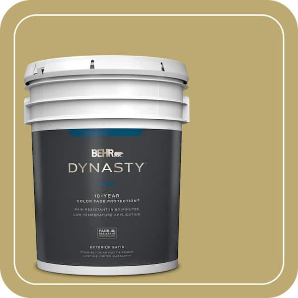 BEHR DYNASTY 5 gal. #370F-5 Coriander Seed Satin Enamel Exterior Stain ...