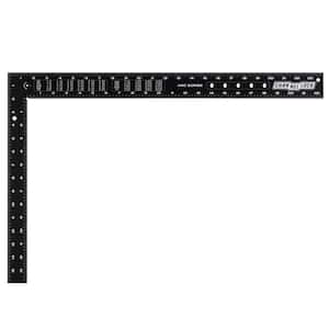 ‎POWERTEC 24 in. x 16 in. Steel L Shaped Framing Square with Rafter ...