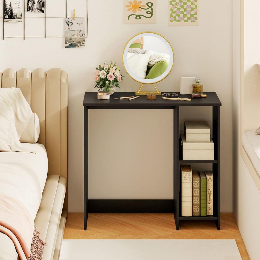 Gymax 31.5 in. Black Small Computer Desk Home Office Study Writing Desk ...