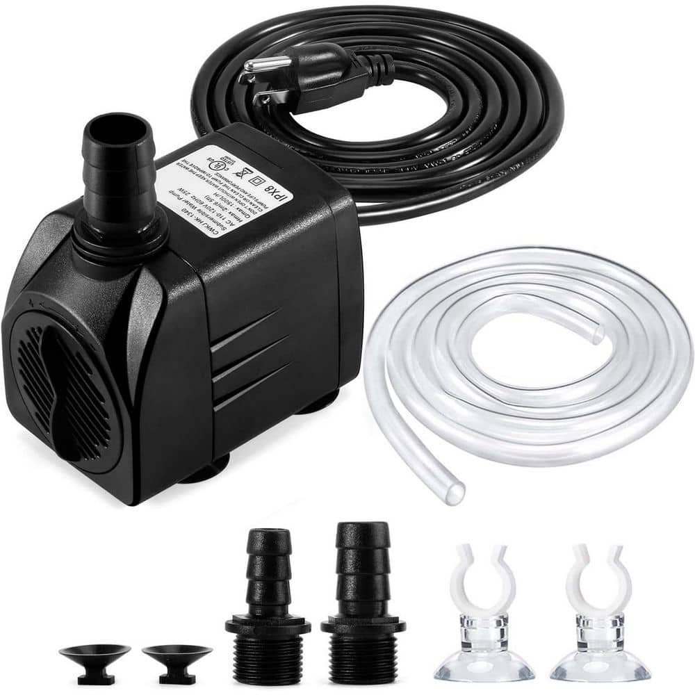 Phewnyzo Submersible Water Pump 400 GPH 25 W 1500 L/H with 6.5 ft ...
