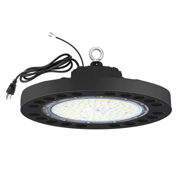 Honbei 11 in. 450-Watt Equivalent Integrated LED Dimmable Black High ...