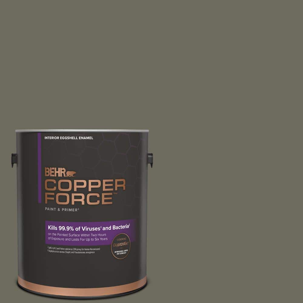 COPPER FORCE 1 gal. #N370-6 Gladiator Gray Eggshell Enamel Virucidal ...