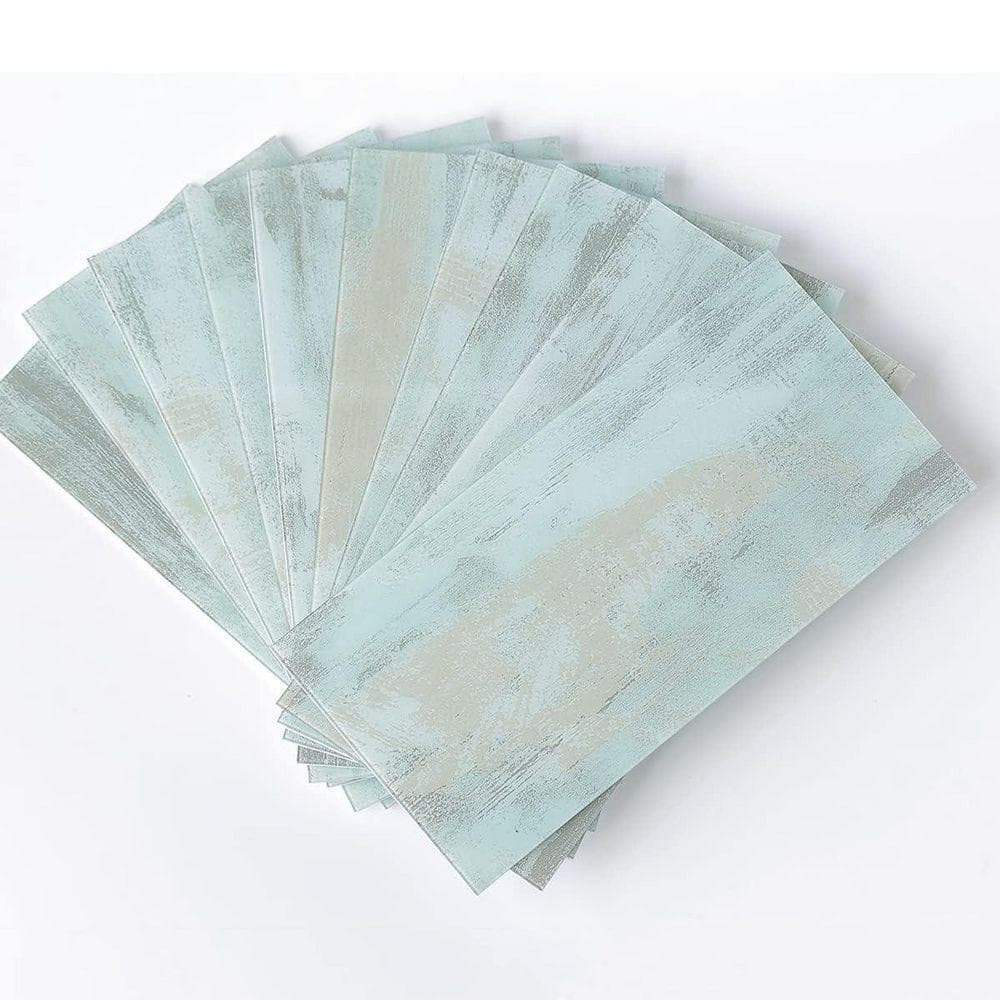 Blue Marble 3.8 in. x 7.8 in. Vinyl Peel and Stick Backsplash 23-Pack ...