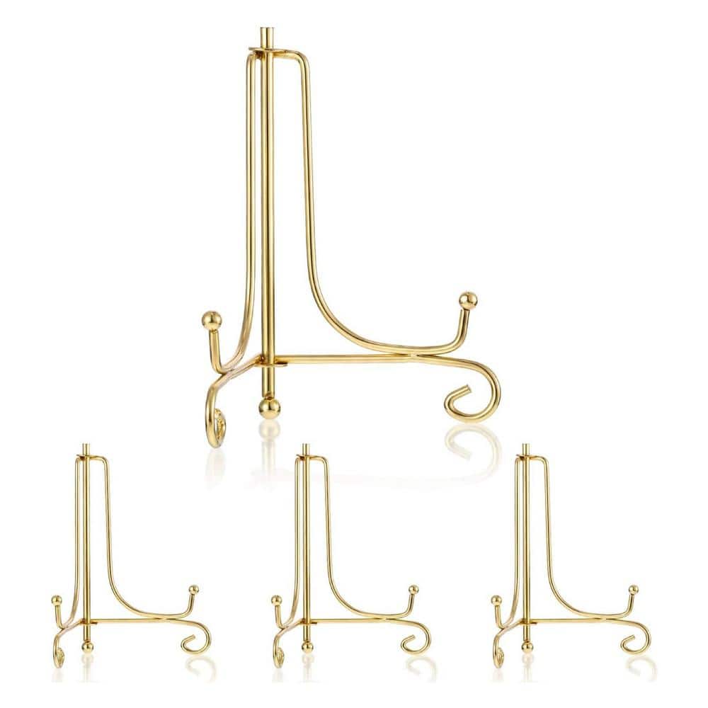 Afoxsos 6 in. Plate Holder Display Stand, Iron Easel Picture Frame ...