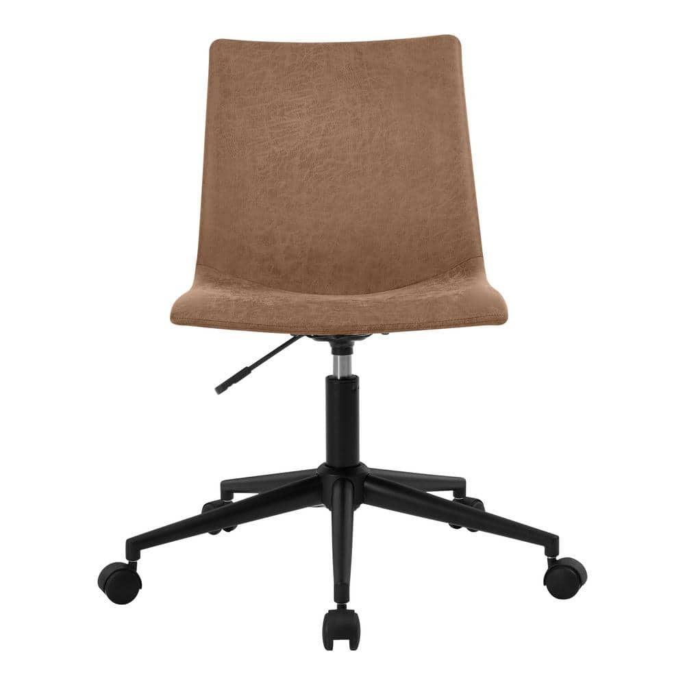 StyleWell Declan Swivel Office Chair in Distressed Camel Brown 125 ...