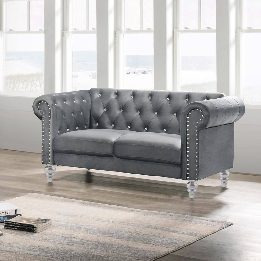 NEW CLASSIC HOME FURNISHINGS New Classic Furniture Emma 62 in. Gray ...