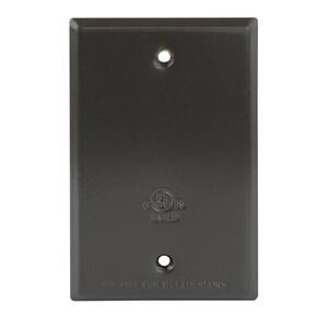 BELL N3R Blank Aluminum Bronze 1-Gang Weatherproof Wall Outlet Cover ...