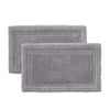 StyleWell Stone Gray 25 in. x 40 in. Non-Skid Cotton Bath Rug with ...