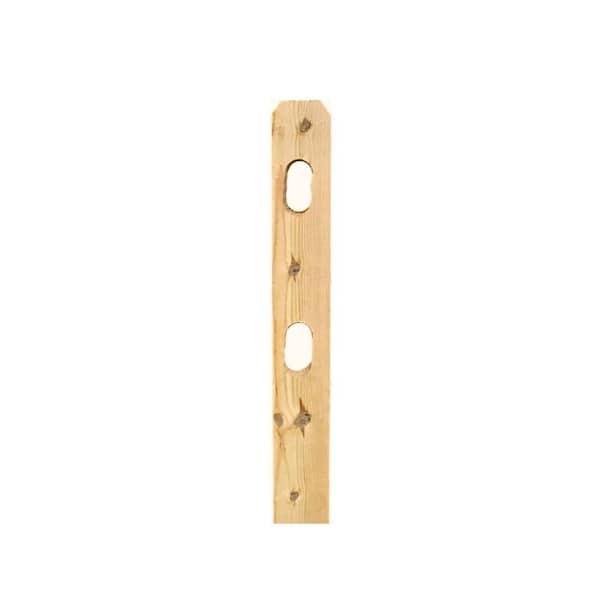 3 in. x 6 in. x 5 - 1/3 ft. Pressure Treated Southern Pine 2 Hole Split ...