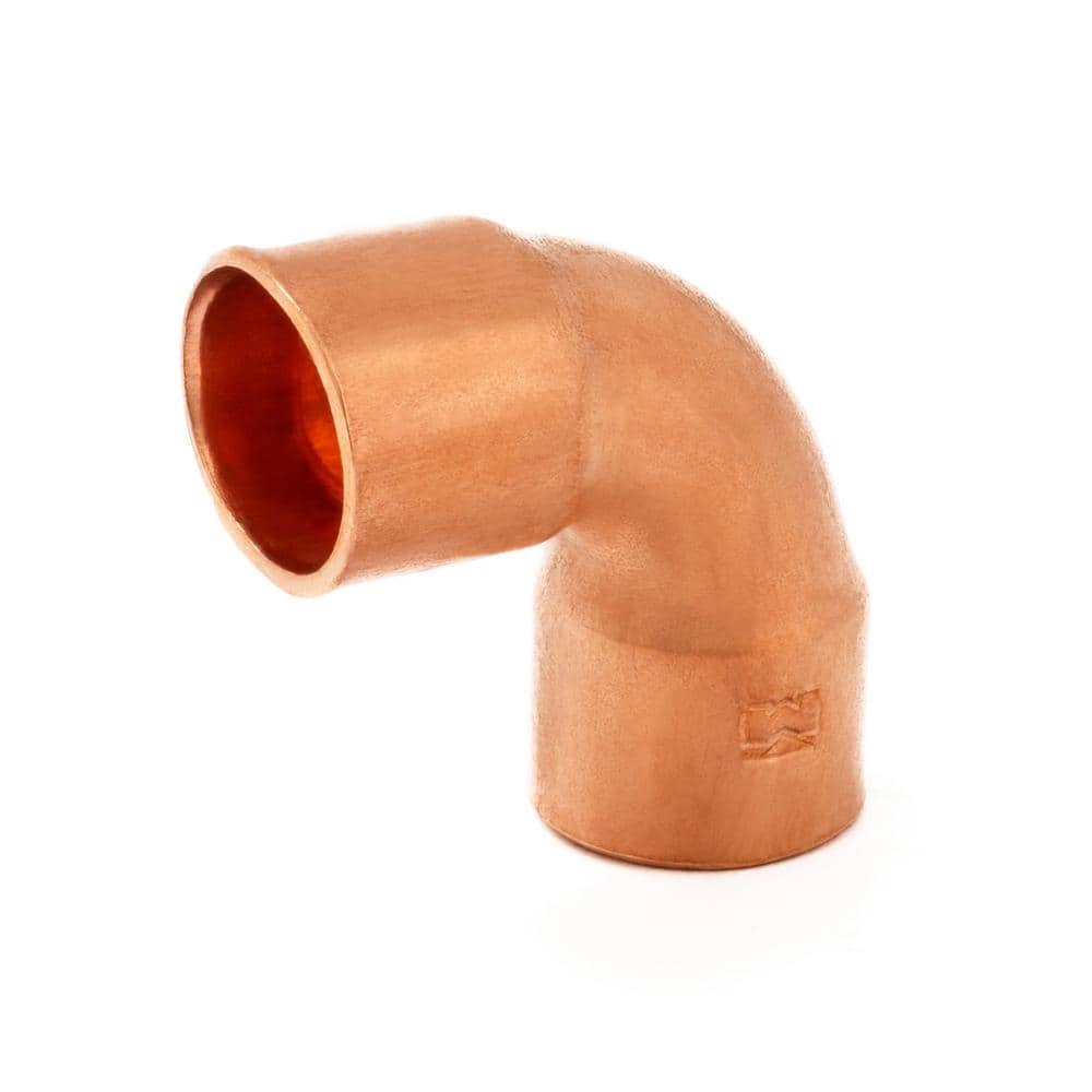 Everbilt 3/8 in. Copper Pressure 90-degree Cup x Cup Elbow Fitting W 01617EB - The Home Depot